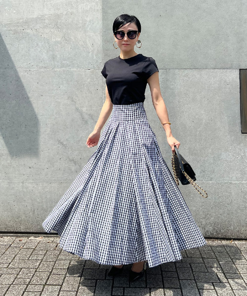 Yahoo!オークション - 「JENNE」 フレアスカート MEDIUM ブルー レディ...