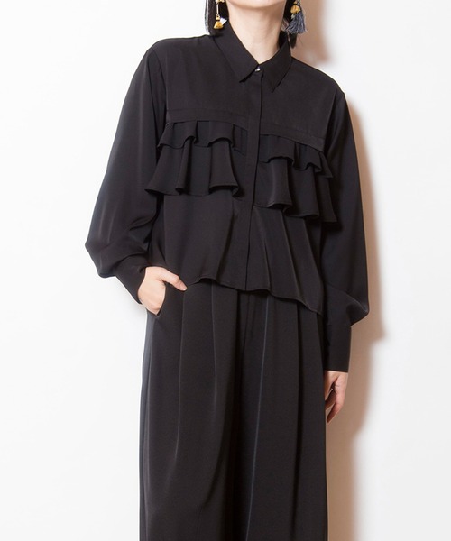 オズモーシス（OSMOSIS）/ティアードフリルブラウス OSMOSIS（オズモーシス） ブラウス シャツ ティアードフリルブラウス