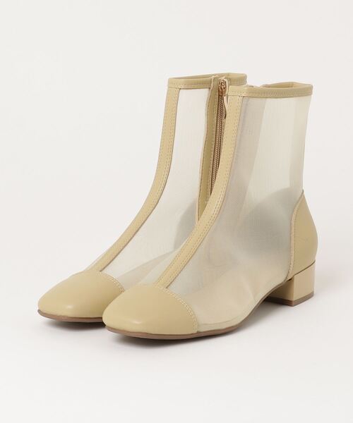 ブーツ ABC SELECT エービーシーセレクト TULLE BOOTS 3 チュールブーツ 3 W3026 YELLOW BEIGE ...