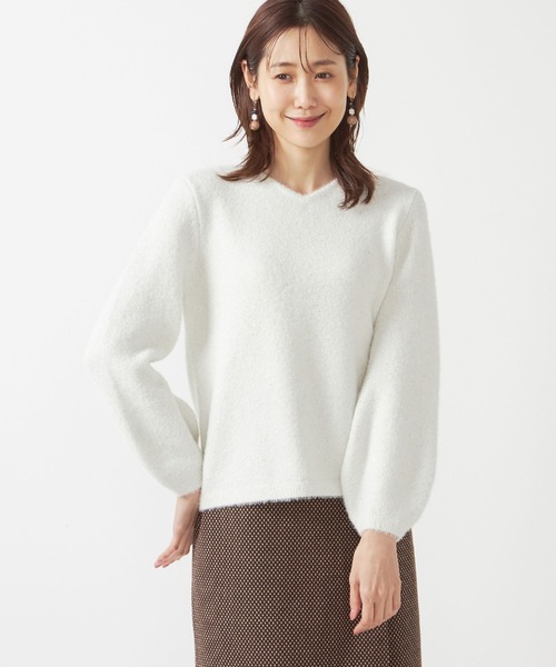 「A/C DESIGN BY ALPHA CUBIC」 Vネックニット M オフホワイト レディース : 83608427 : ZOZOTOWN Yahoo!店 - 通販 - Yahoo!ショッピング