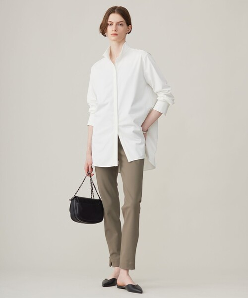 ICB（アイシービー） tシャツ 「洗える」 ブラウスライクジャージー ロングシャツ レディース : ZOZOTOWN Yahoo!店 - 通販 - Yahoo!ショッピング