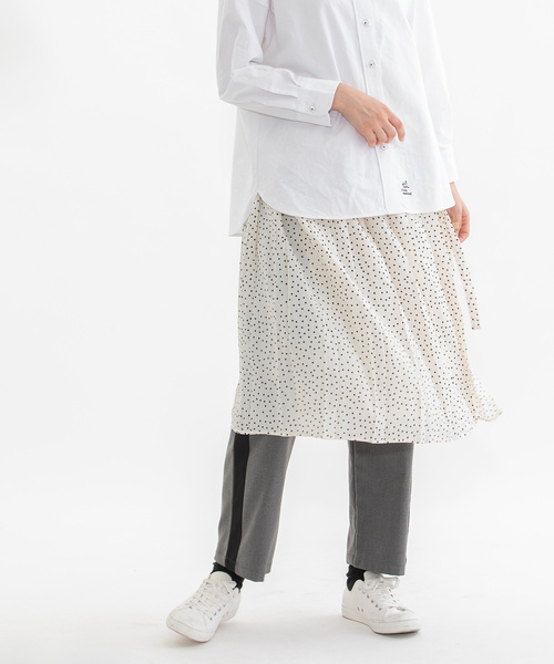 nop de nod スカート シフォンドットラッププリーツスカート : ZOZOTOWN Yahoo!店 - 通販 - Yahoo!ショッピング