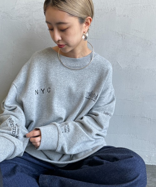 Manhattan Portage（マンハッタンポーテージ） トレーナー スウェット ワンポイント刺繍ロゴ クルーネックスウェット レディース メン : ZOZOTOWN Yahoo!店 ...