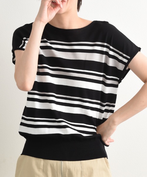 INTERPLANET 「INTERPLANET」 半袖ニット FREE ブラック レディース : ZOZOTOWN Yahoo!店 - 通販 - Yahoo!ショッピング