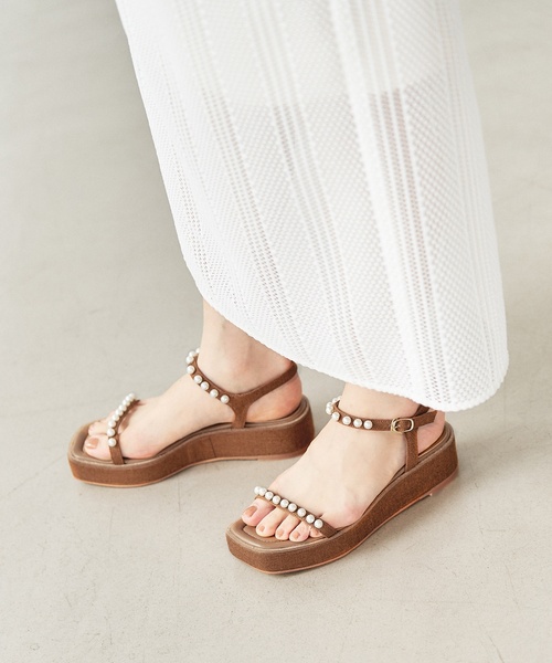 LE TALON（ル タロン） サンダル 4cmパールプラットサンダル : ZOZOTOWN Yahoo!店 - 通販 - Yahoo!ショッピング