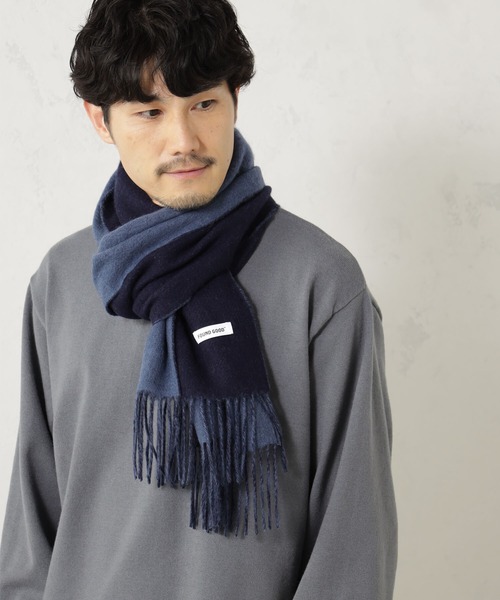 FOUND GOOD ストール マフラー ウールリバーシブルストール メンズ : ZOZOTOWN Yahoo!店 - 通販 - Yahoo!ショッピング