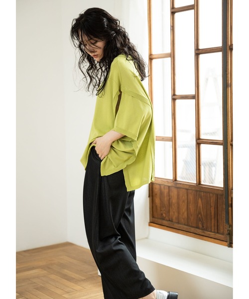 OSMOSIS（オズモーシス） パンツ ポリエステルデニムタックパンツ