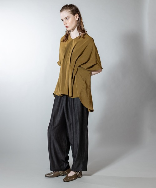 OSMOSIS（オズモーシス） パンツ ポリエステルデニムタックパンツ