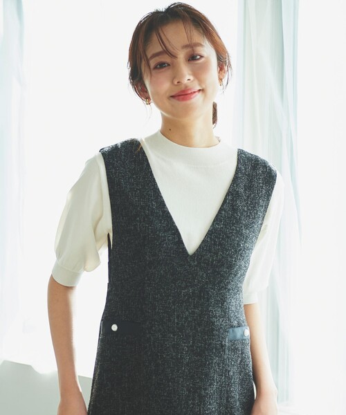 Feroux 「Feroux」 7分袖ニット F ホワイト レディース : ZOZOTOWN Yahoo!店 - 通販 - Yahoo!ショッピング