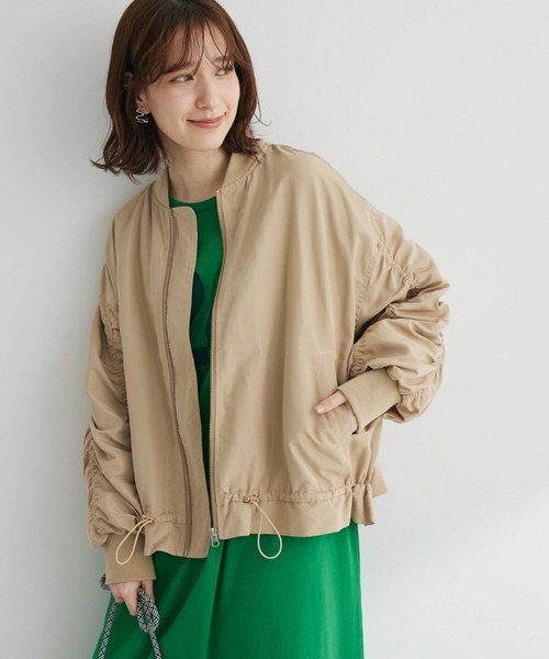 Green Parks 「Green Parks」 「chocol raffine robe」ジップアップブルゾン FREE ベージュ ...
