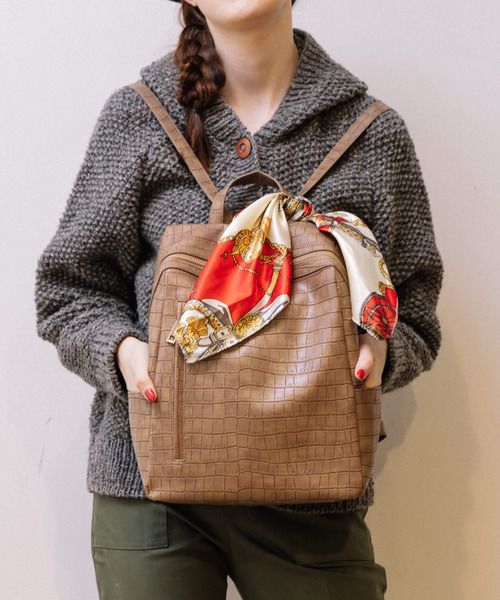 cache デイバック リュック カシュカシュ cachecache / スカーフ付きファスナーリュックサック レディース : ZOZOTOWN Yahoo!店 - 通販 - Yahoo!ショッピング