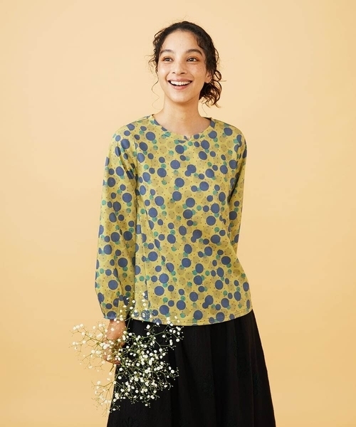 ホコモモラ（JOCOMOMOLA）/Calle de la Bola ドットプリントカットソー Jocomomola（ホコモモラ） tシャツ Calle de la Bola ドットプリント