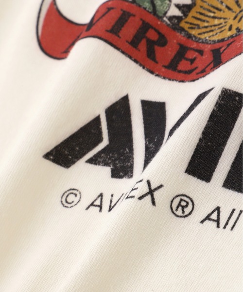 AVIREX（アヴィレックス） tシャツ FADE WASH VINTAGE LABEL EAGLE T
