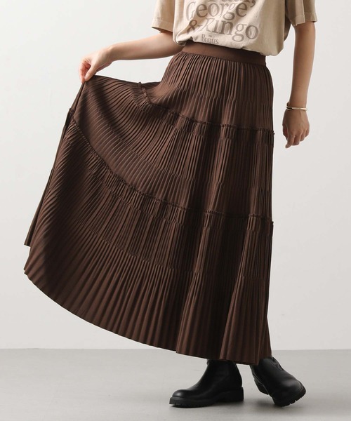 Gready Brilliant（グレディブリリアン） スカート カットティアードプリーツスカート : ZOZOTOWN Yahoo!店 - 通販 - Yahoo!ショッピング