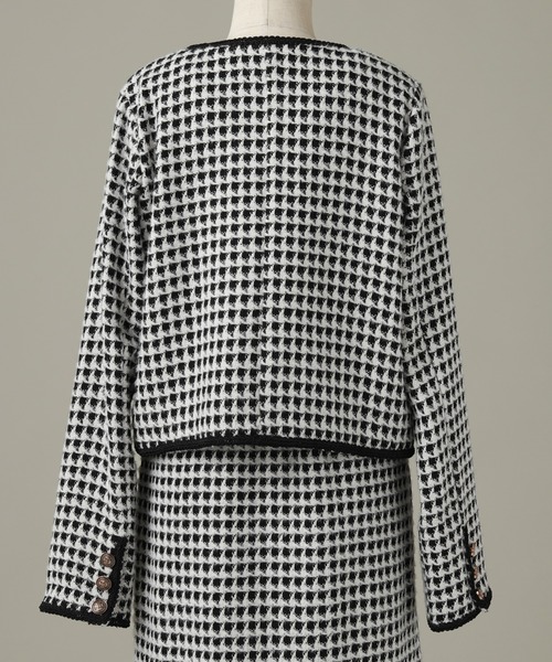 Yahoo!オークション - 「Cheek」 ツイードジャケット MEDIUM ブラウン ...