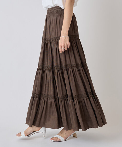 BEARDSLEY スカート シャーリングティアードスカート : ZOZOTOWN Yahoo!店 - 通販 - Yahoo!ショッピング