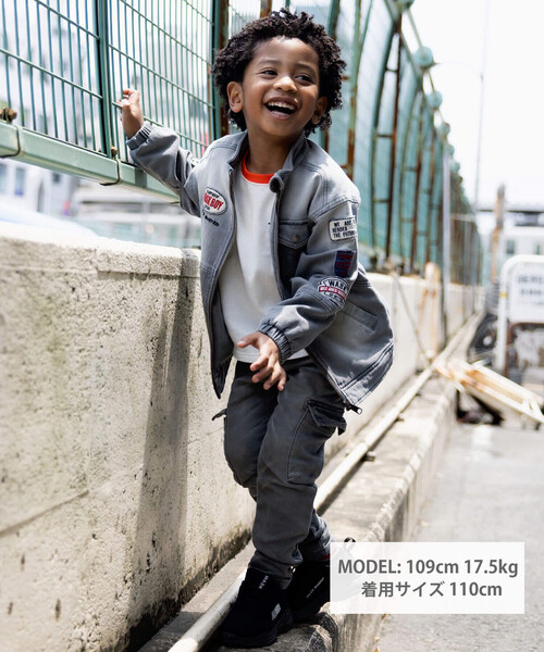 Yahoo!オークション - 「WASK」 「KIDS」デニムジャケット 160cm グレ...