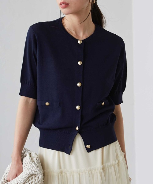 RANAN 「RANAN」 半袖ニット M ネイビー レディース : ZOZOTOWN Yahoo!店 - 通販 - Yahoo!ショッピング