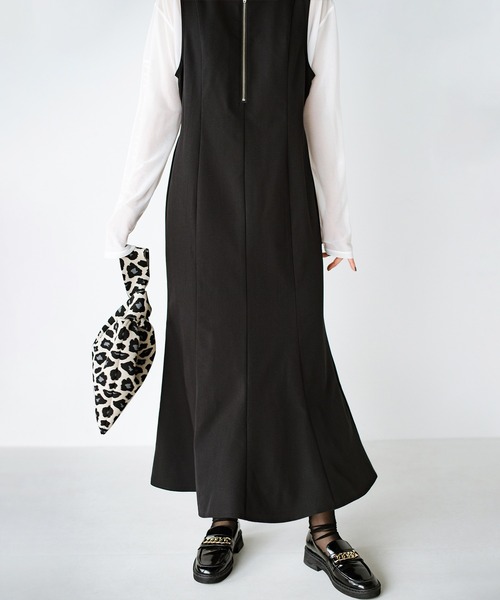 Yahoo!オークション - 「haco 」 ノースリーブワンピース LARGE ブラッ...