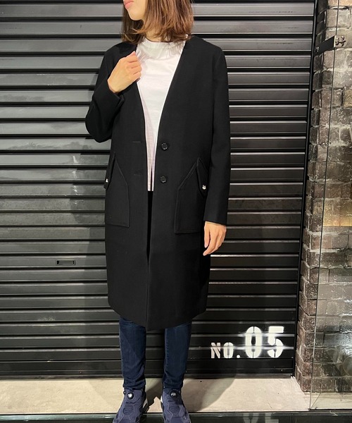 roar guns（ロアーガンズ） ノーカラーコート コート NO COLOR MELTON COAT レディース : ZOZOTOWN ...