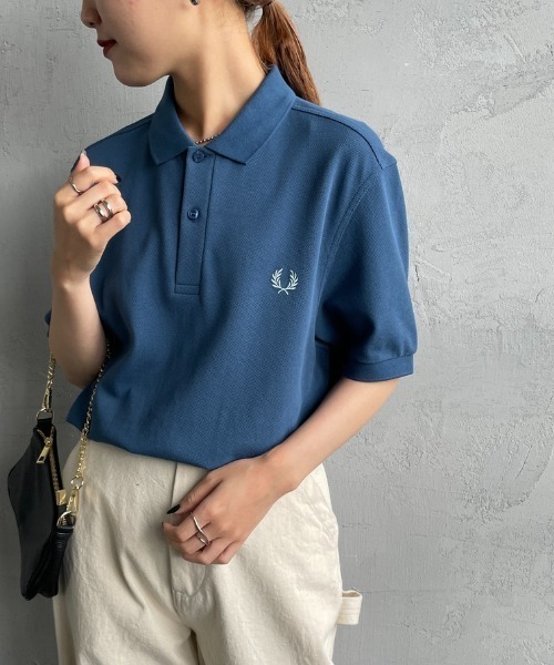 FRED PERRY 「FRED PERRY」 7分袖ポロシャツ M ブルー レディース : ZOZOTOWN Yahoo!店 - 通販 - Yahoo!ショッピング