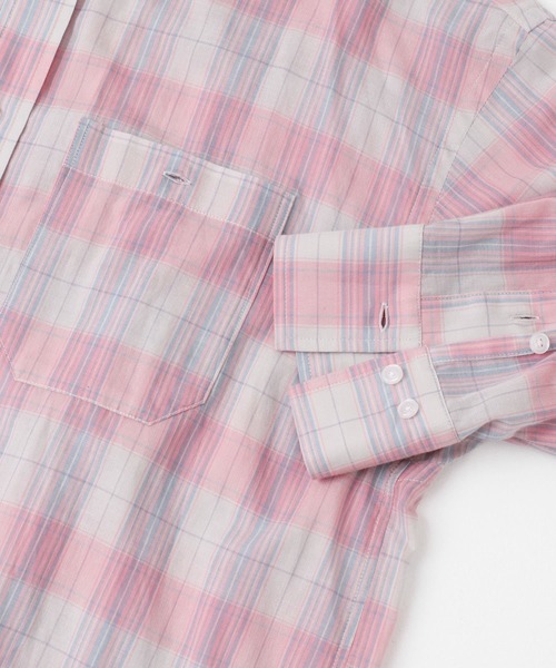 KBF ブラウス シャツ シアーチェックBIGシャツ レディース : ZOZOTOWN Yahoo!店 - 通販 - Yahoo!ショッピング