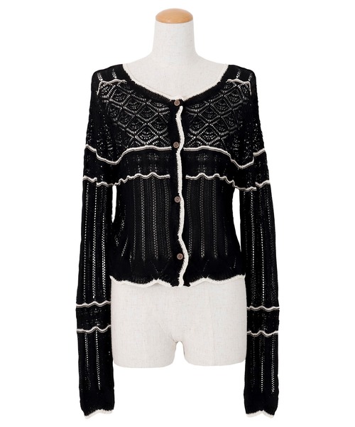 AMBIENT（アンビエント） カーディガン クロシェニットカーディガン