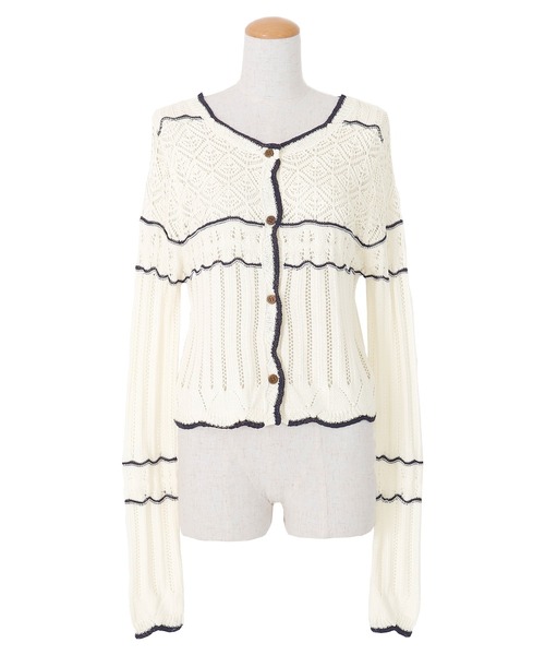 AMBIENT（アンビエント） カーディガン クロシェニットカーディガン