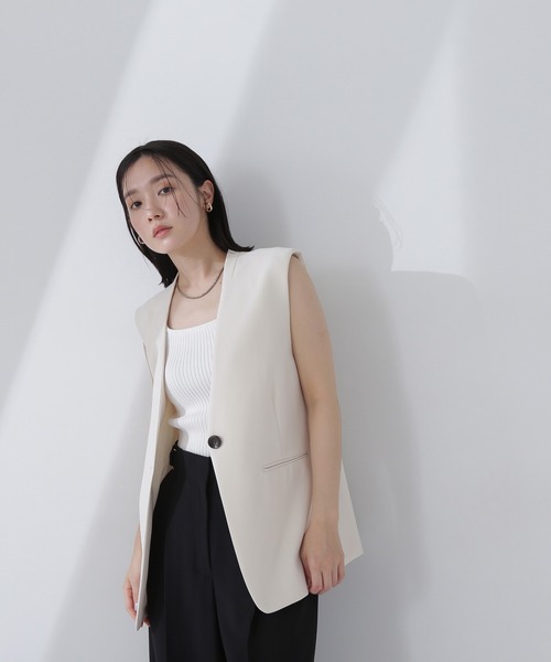 NATURAL BEAUTY BASIC 「NATURAL BASIC」 ベスト FREE オフホワイト レディース : ZOZOTOWN ...