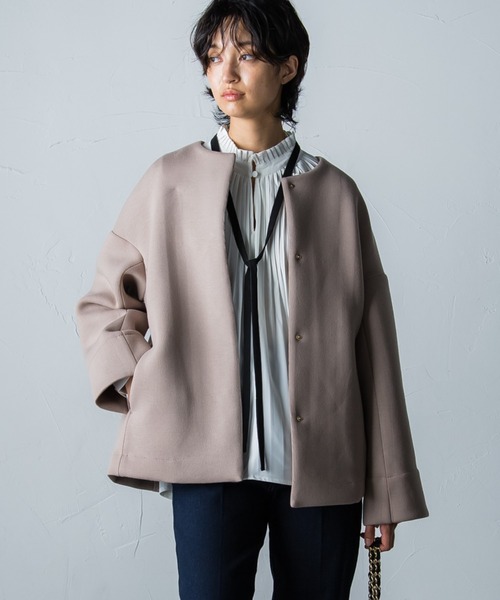 MAYSON GREY（メイソングレイ） ノーカラージャケット M グレー レディース : ZOZOTOWN Yahoo!店 - 通販 - Yahoo!ショッピング