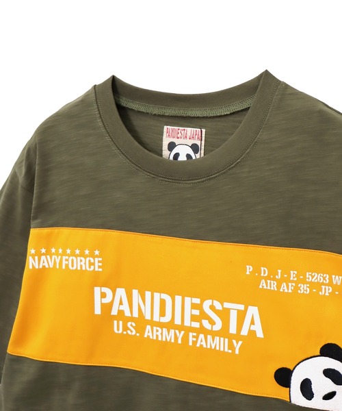 PANDIESTA（パンディエスタ） tシャツ ツイル切替サコッシュ風ポケット