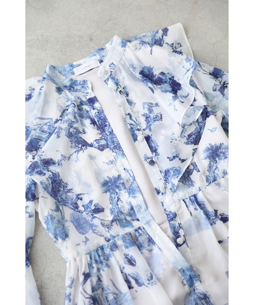 cawaii ワンピース ロココな世界が広がるトワルドジュイ柄エアリー