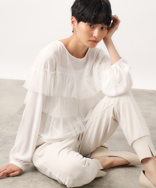 Yahoo!オークション - 「OPAQUE.CLIP」 長袖ブラウス 38 ブラック レデ...