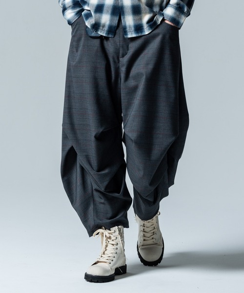 glamb スラックス Irregular Tuck Wide Slacks / イレギュラータックワイドスラックス メンズ レディース : ZOZOTOWN Yahoo!店 - 通販 ...