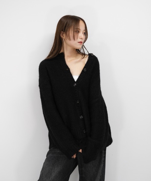 Reurie' カーディガン 「ZOZO限定カラー有」オリジナルオーバーサイズフラッフィーニットカーディガン／original oversize fluffy kni : ZOZOTOWN ...