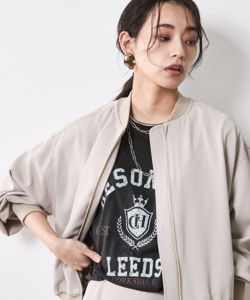 CHIC STYLE 「CHIC STYLE」 ジップアップブルゾン M ベージュ レディース : ZOZOTOWN Yahoo!店 - 通販 - Yahoo!ショッピング