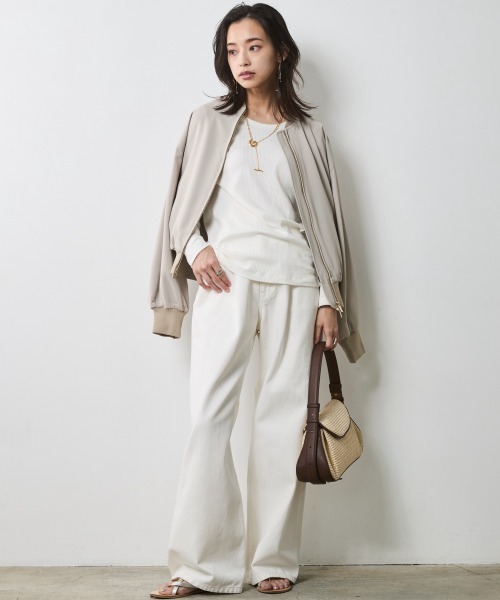 CHIC STYLE 「CHIC STYLE」 ジップアップブルゾン M ベージュ レディース : ZOZOTOWN Yahoo!店 - 通販 - Yahoo!ショッピング