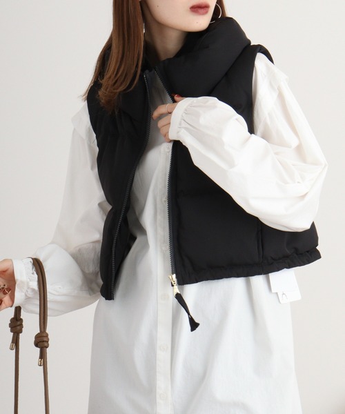 Anna Nicola（アンナニコラ） ダウンベスト ベスト クロップドダウンベスト レディース : ZOZOTOWN Yahoo!店 - 通販 - Yahoo!ショッピング