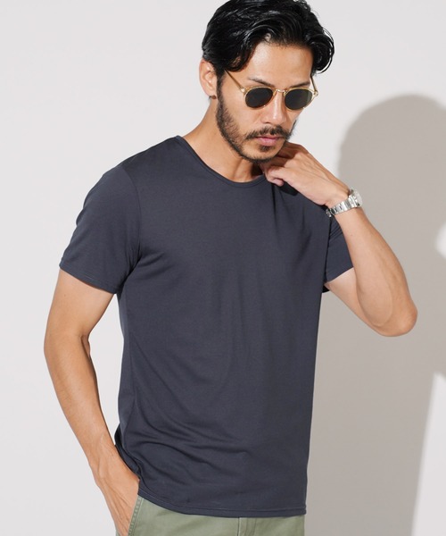 roshell（ロシェル） tシャツ ストレッチTRクルーネック無地半袖Tシャツ メンズ : ZOZOTOWN Yahoo!店 - 通販 ...