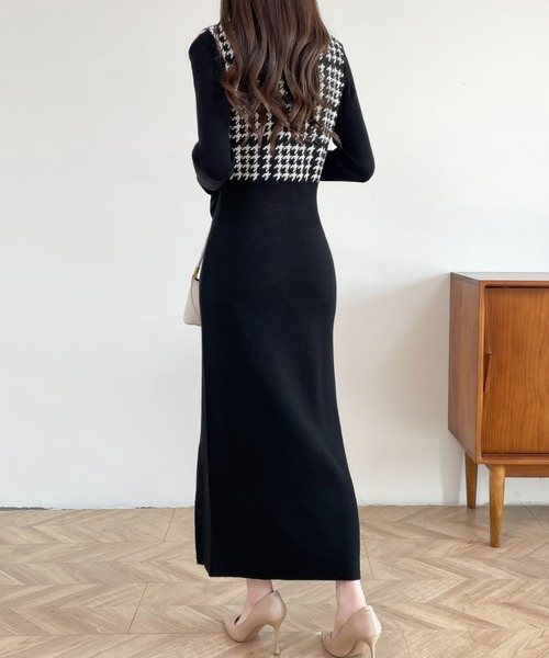 Yahoo!オークション - 「ABITOKYO」 ニットワンピース FREE チャコール...