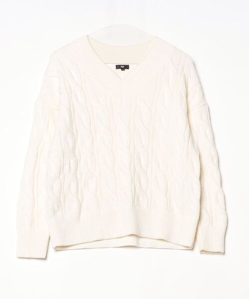 PLST 「PLST」 Vネックニット S ホワイト レディース : ZOZOTOWN Yahoo!店 - 通販 - Yahoo!ショッピング