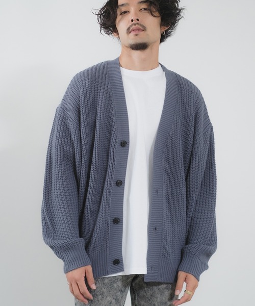 NULL（ファッション） 「NULL」 ニットカーディガン LARGE ブルーグレー メンズ : ZOZOTOWN Yahoo!店 - 通販 - Yahoo!ショッピング