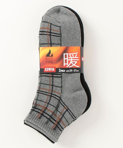 靴下 「EDWIN/エドウィン」BODYFIRE クォーター丈 ソックス 靴下 3足組 メンズ : 67712461 : ZOZOTOWN Yahoo!店 - 通販 - Yahoo!ショッピング