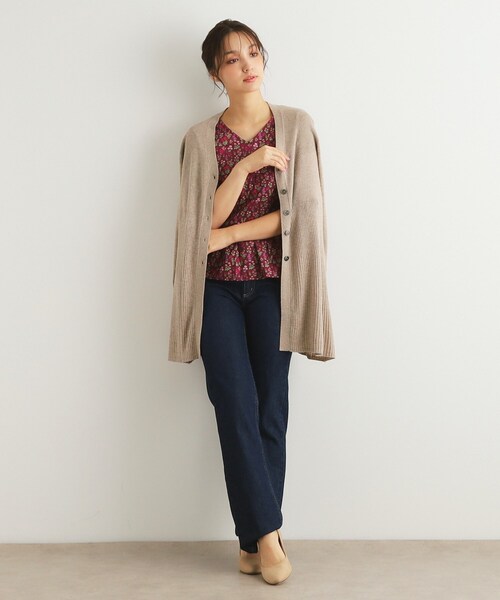 LAURA ASHLEY（ローラアシュレイ） カーディガン 「ウール混」バック