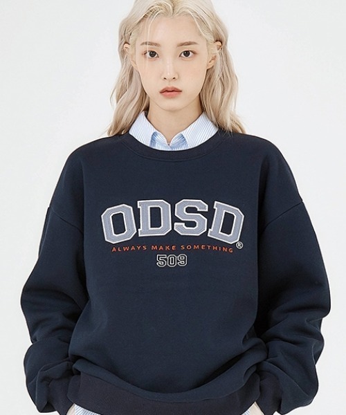 ODD STUDIO トレーナー スウェット STUDIO(オッドスタジオ) /ODSD APPLIQUE LOGO SWEAT SHIRTS/ロゴ クルーネック : ZOZOTOWN ...