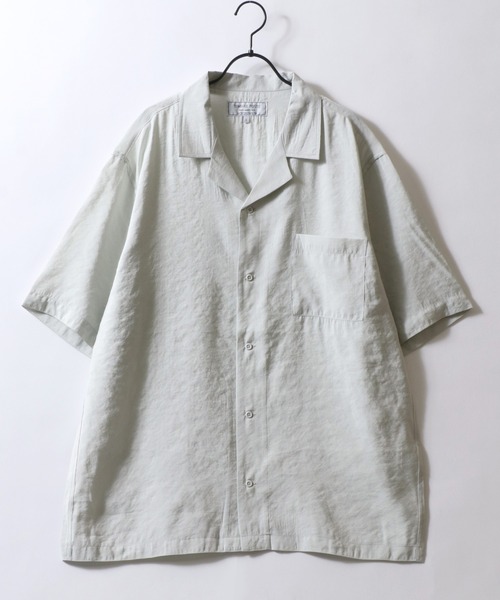 SITRY シャツ Thickness Open Collar Shirt/接触冷感 ビッグシルエット オープンカラーシャツ とろみシャツ 半袖シャツ メンズ レ : ZOZOTOWN ...