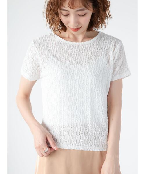 Lugnoncure tシャツ フラワーレース半袖カットソー レディース : ZOZOTOWN Yahoo!店 - 通販 - Yahoo!ショッピング