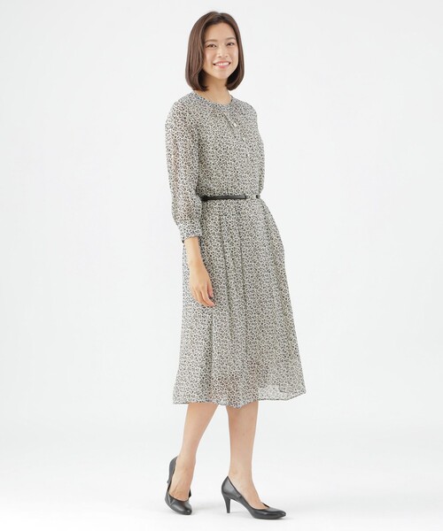 TRANS WORK（トランスワーク） ワンピース 「ウォッシャブル」リーフジャカードプリントワンピース : ZOZOTOWN Yahoo!店 - 通販 - Yahoo!ショッピング