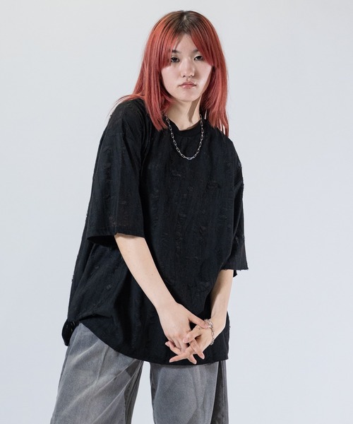 Naive magic tシャツ 「a」「Naive Magic」ダメージ加工 ビッグシルエット クルーネックTシャツ メンズ レディース : ZOZOTOWN Yahoo!店 - 通販 ...