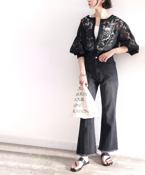 classicalelf 「classicalelf」 7分袖ブラウス SMALL ブラック レディース : ZOZOTOWN Yahoo!店 - 通販 - Yahoo!ショッピング